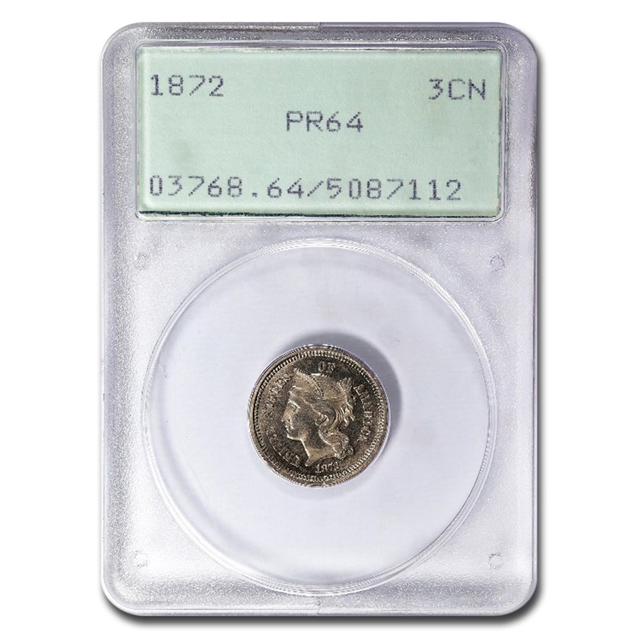 Buy 1872 Three Cent Nickel PR-64 PCGS (Rattler) | APMEX