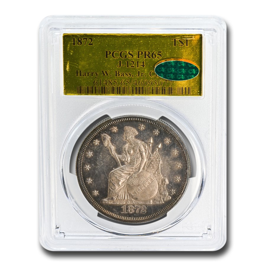 Buy 1872 Trade Dollar Pattern PR-65 PCGS CAC (J-1214, Bass Jr.) | APMEX