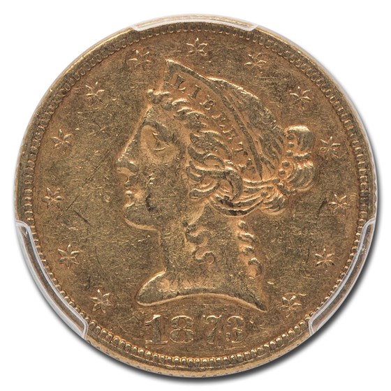 Buy 1873 $5 Liberty Gold Half Eagle AU-53 PCGS | APMEX