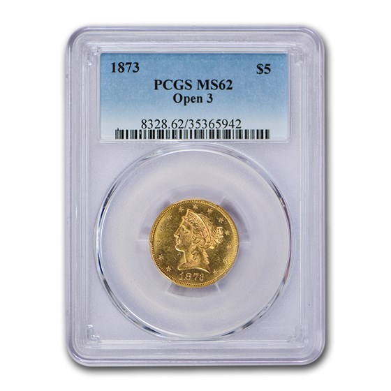 Buy 1873 $5 Liberty Gold Half Eagle MS-62 PCGS (Open 3) | APMEX