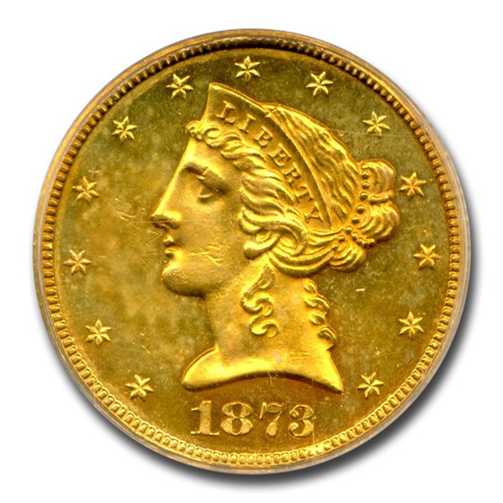 Buy 1873 $5 Liberty Gold Half Eagle PR-61 PCGS | APMEX