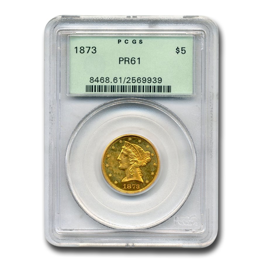 Buy 1873 $5 Liberty Gold Half Eagle PR-61 PCGS | APMEX