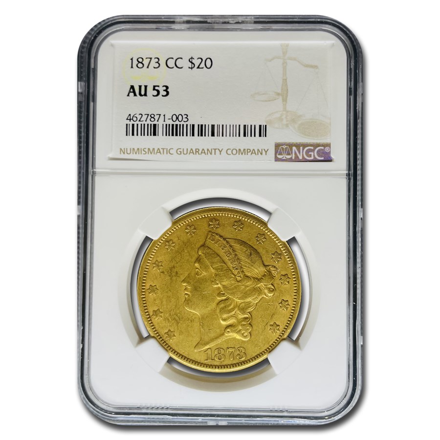Buy 1873-CC $20 Liberty Gold Double Eagle AU-53 NGC | APMEX