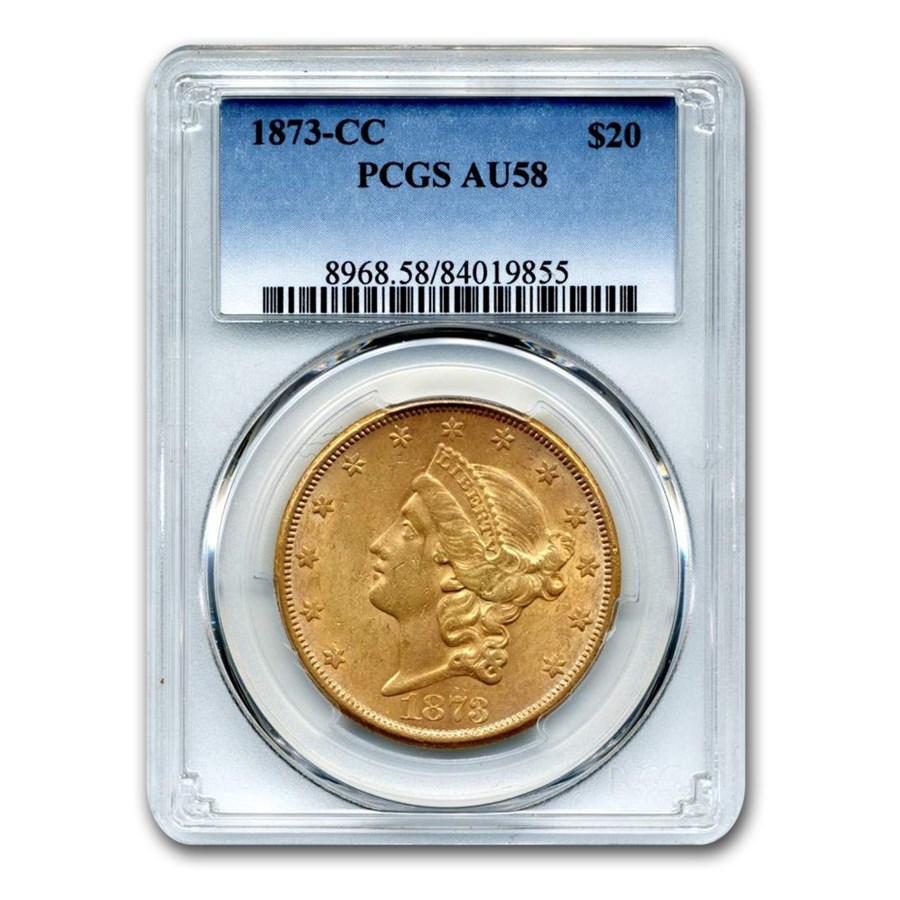 Buy 1873-CC $20 Liberty Gold Double Eagle AU-58 PCGS | APMEX