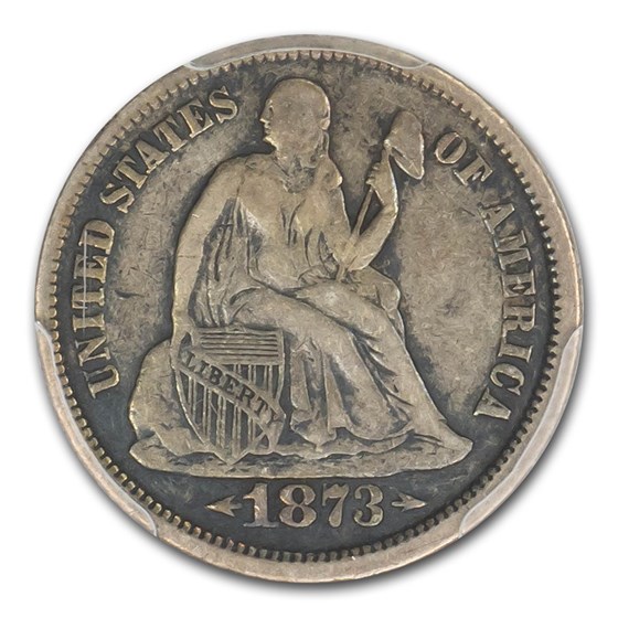 Buy 1873-CC Liberty Seated Dime w/Arrows VF-25 PCGS | APMEX