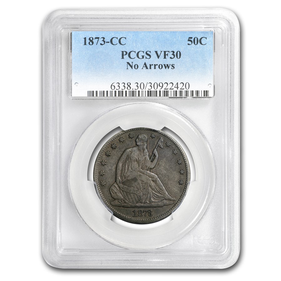 Buy 1873-CC Liberty Seated Half Dollar VF-30 PCGS (No Arrows) | APMEX