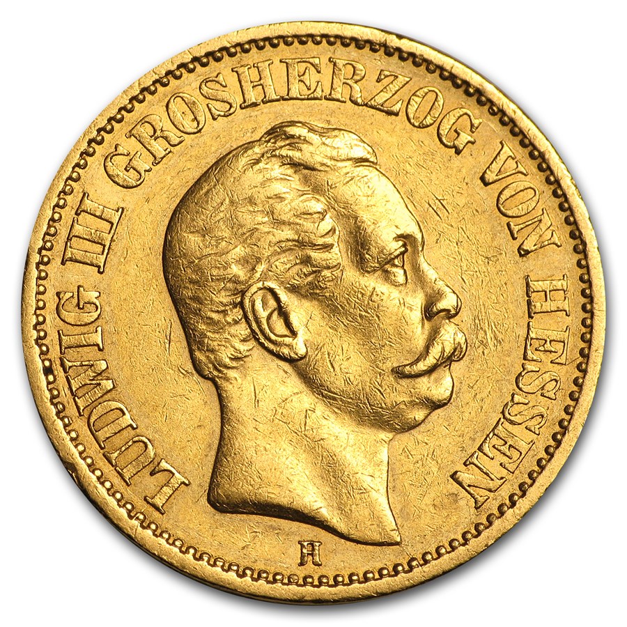 Buy 1873 Germany Gold 20 Mark Ludwig III XF | APMEX