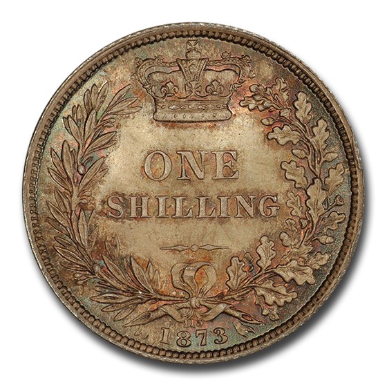Buy 1873 Great Britain Silver Shilling Queen Victoria MS-65+ PCGS | APMEX