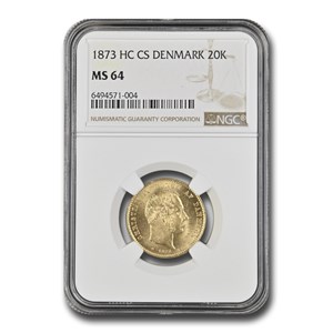 Buy 1873 HC CS Denmark Gold 20 Kroner MS-64 NGC | APMEX