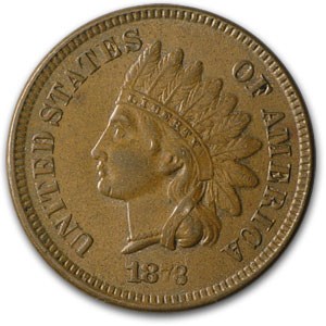 Buy 1873 Indian Head Cent Closed 3 AU | APMEX