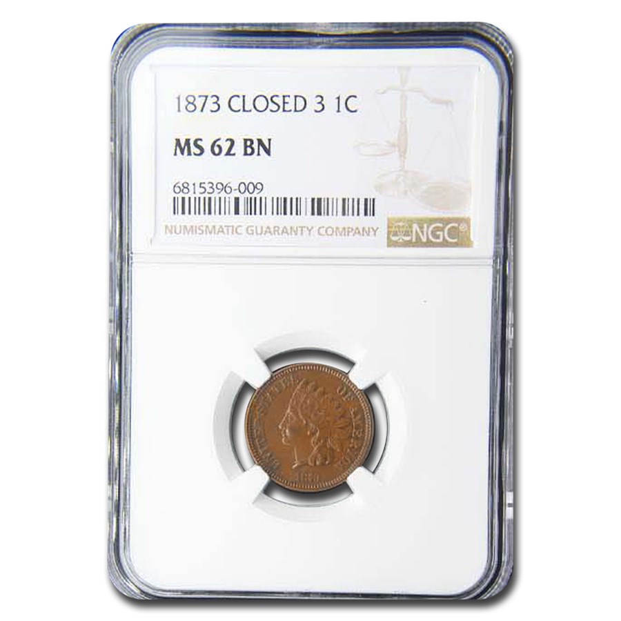 Buy 1873 Indian Head Cent MS-62 NGC (Closed 3) | APMEX