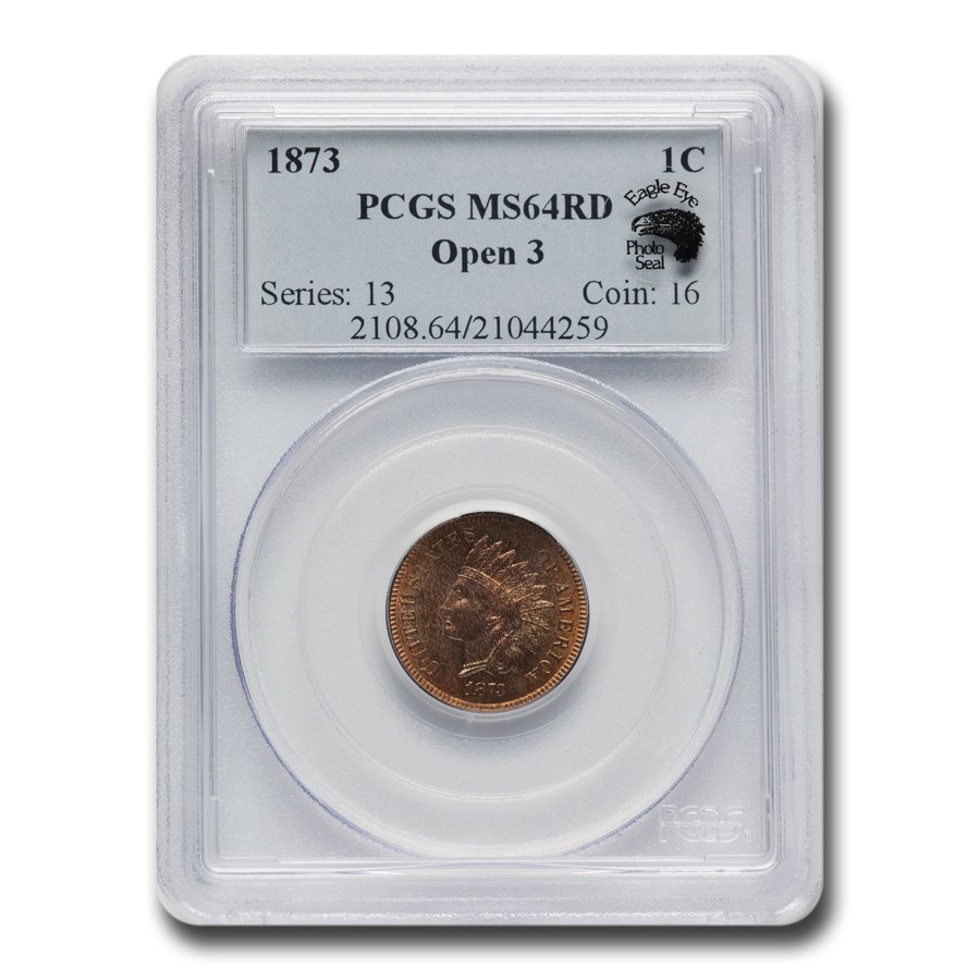 Buy 1873 Indian Head Cent MS-64 PCGS (Red, Open 3) | APMEX