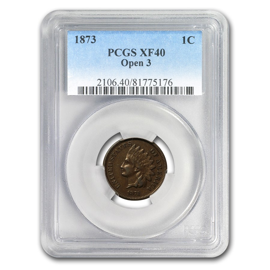 Buy 1873 Indian Head Cent Open 3 XF-40 PCGS | APMEX