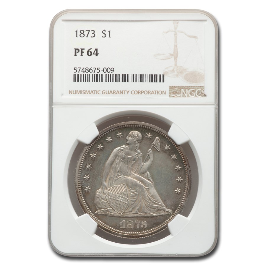 Buy 1873 Liberty Seated Dollar PF-64 NGC | APMEX