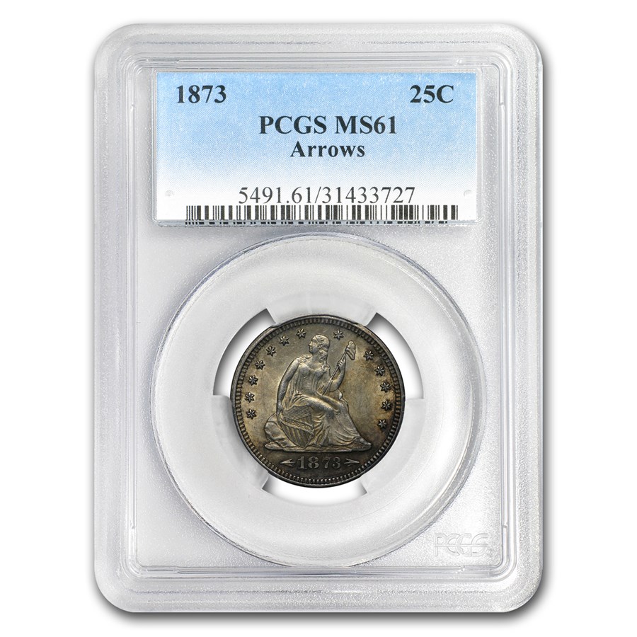 Buy 1873 Liberty Seated Quarter MS-61 PCGS (Arrows) | APMEX