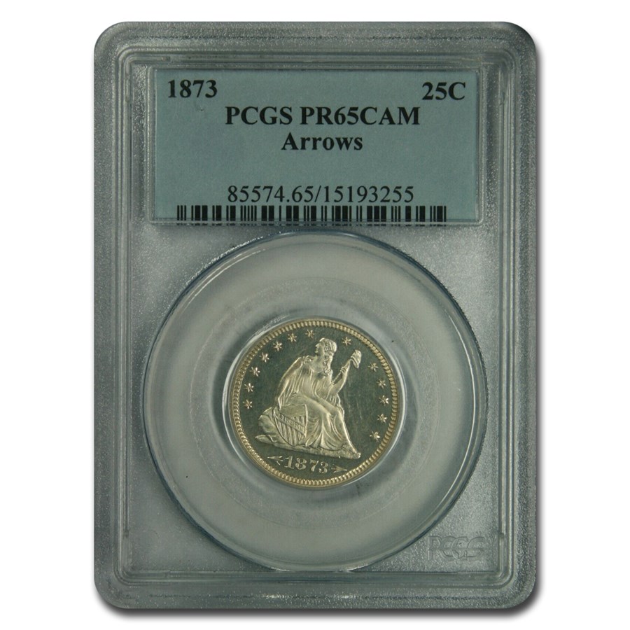 Buy 1873 Liberty Seated Quarter PR-65 Cameo PCGS (Arrows) | APMEX