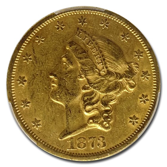 Buy 1873-S $20 Liberty Gold Double Eagle AU-58 PCGS CAC (Open 3) | APMEX