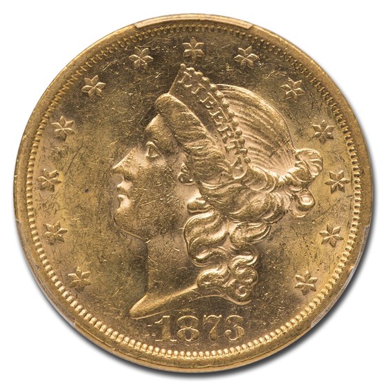 Buy 1873-S $20 Liberty Gold Double Eagle Closed 3 MS-61 PCGS | APMEX