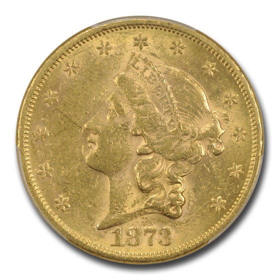 Buy 1873-S $20 Liberty Gold Double Eagle MS-60 PCGS CAC (Open 3) | APMEX