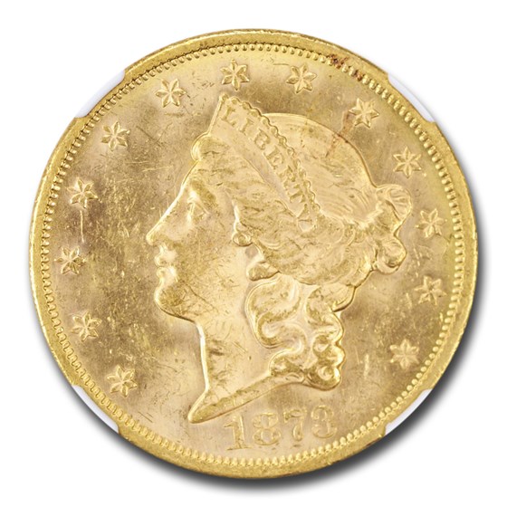 Buy 1873-S $20 Liberty Gold Double Eagle MS-63+ NGC (Closed 3) | APMEX