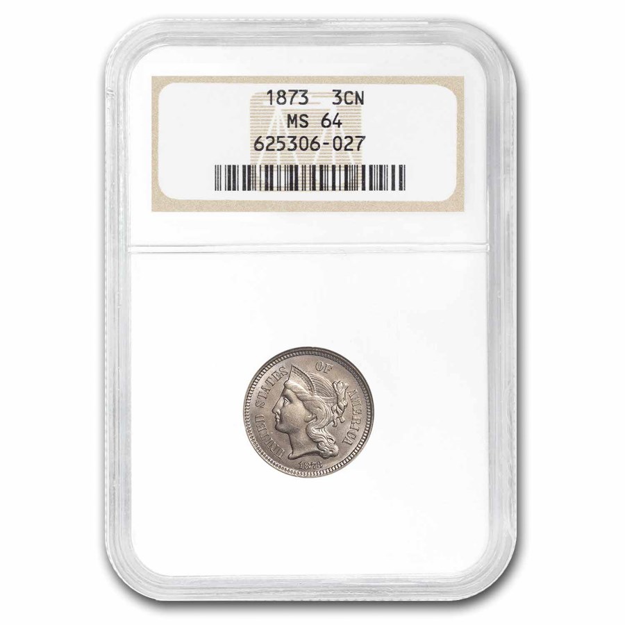 Buy 1873 Three Cent Nickel MS-64 NGC | APMEX