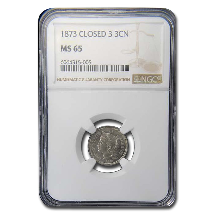 Buy 1873 Three Cent Nickel MS-65 NGC (Closed 3) | APMEX
