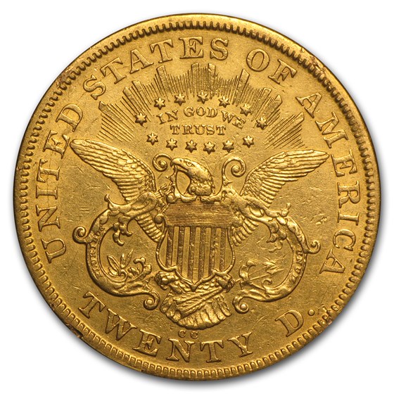 Buy 1874-CC $20 Liberty Gold Double Eagle AU (Cleaned) | APMEX