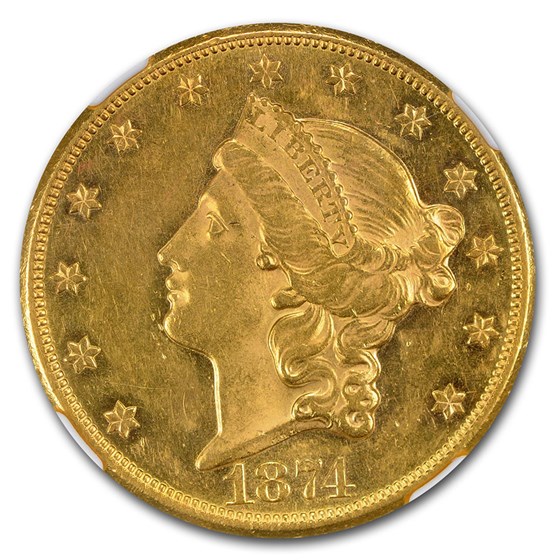 Buy 1874-CC $20 Liberty Gold Double Eagle MS-61 NGC | APMEX