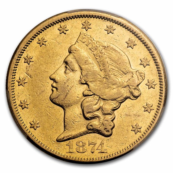 Buy 1874-CC $20 Liberty Gold Double Eagle XF-40 PCGS | APMEX