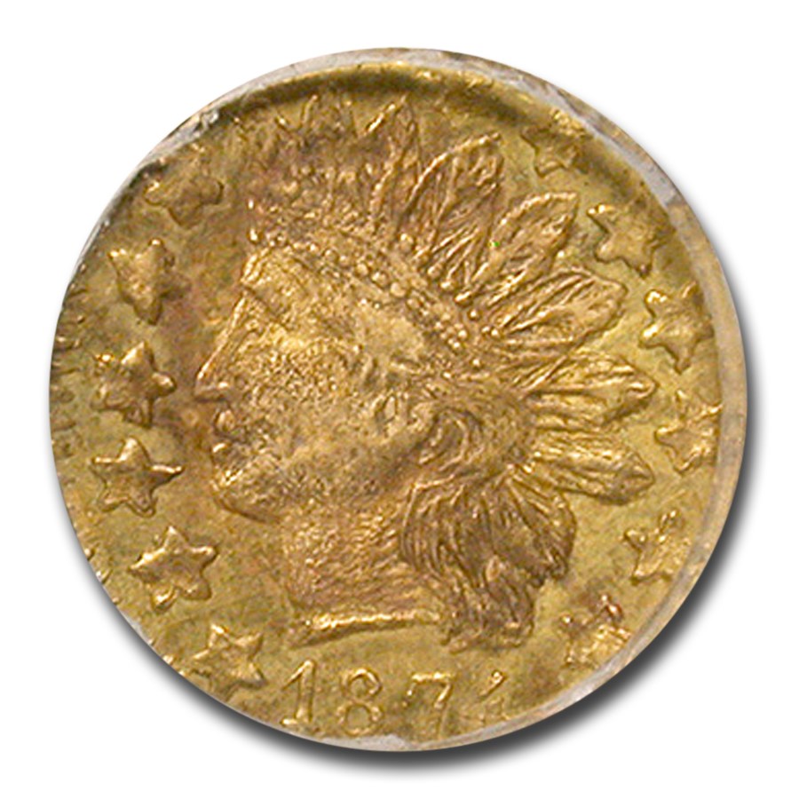Buy 1874 Indian Round 25 Cent Gold MS-63 NGC (BG-795) | APMEX