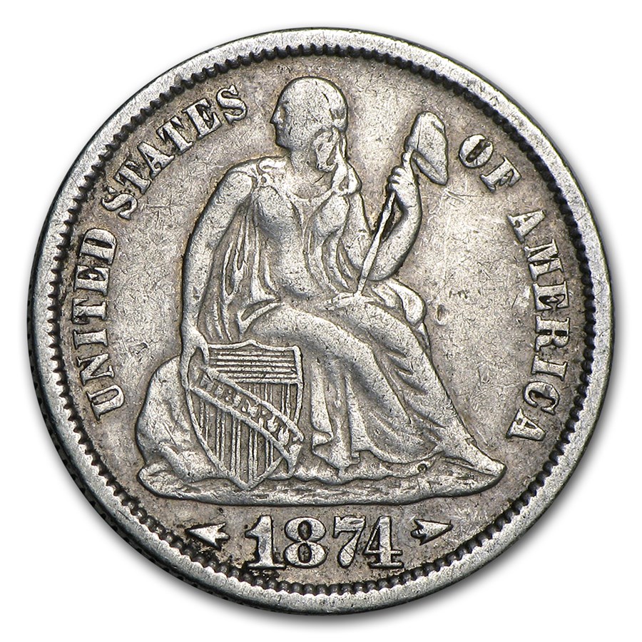 Buy 1874 Liberty Seated Dime VF | APMEX