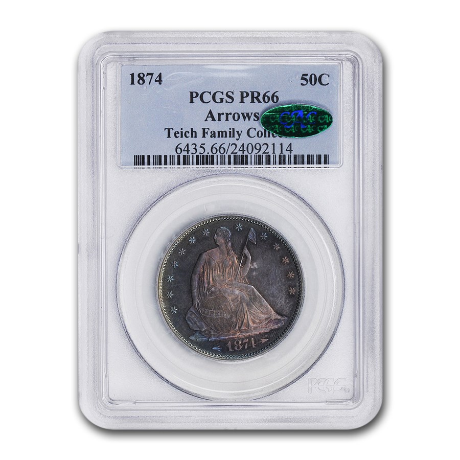 Buy 1874 Liberty Seated Half Dollar PR-66 PCGS CAC | APMEX