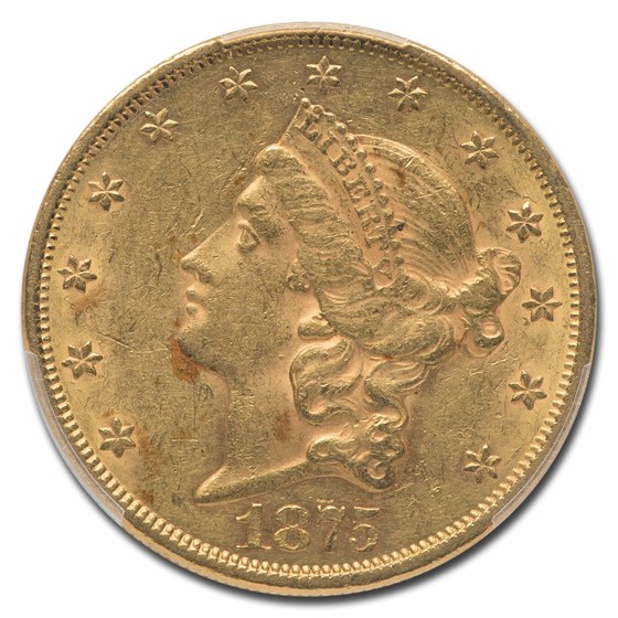 Buy 1875 $20 Liberty Gold Double Eagle AU-58 PCGS | APMEX