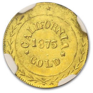 Buy 1875 Arms of California Fractional Gold Token Unc Details NGC | APMEX