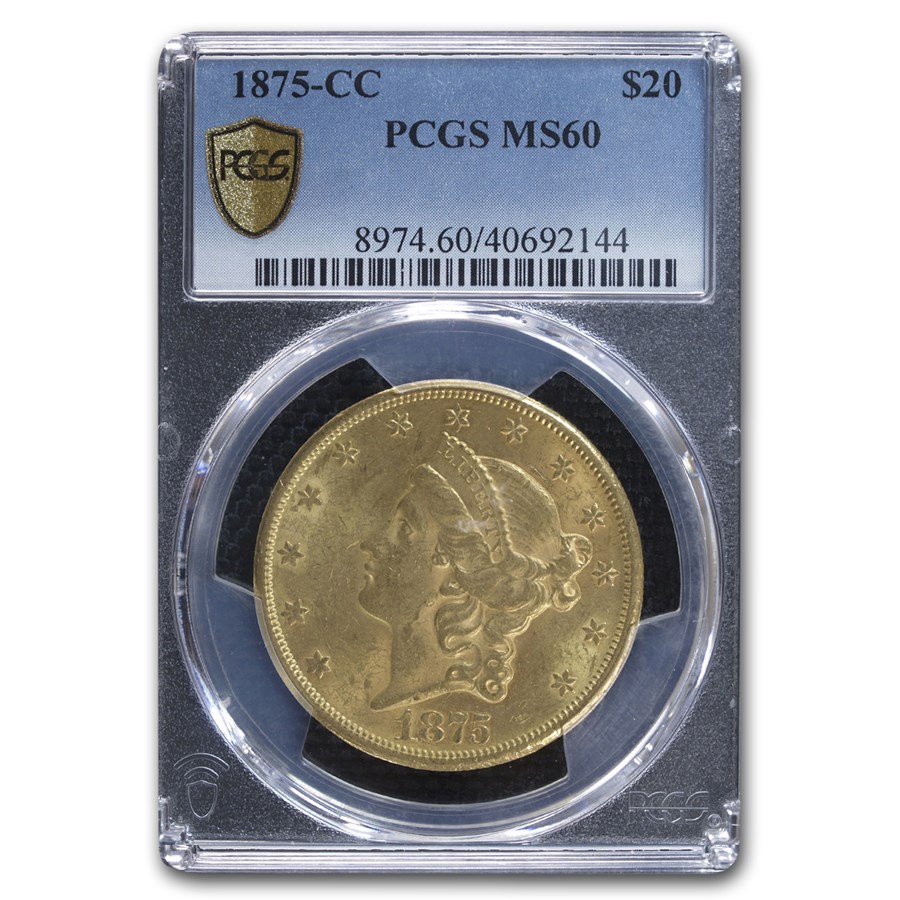 Buy 1875-CC $20 Liberty Gold Double Eagle MS-60 PCGS | APMEX