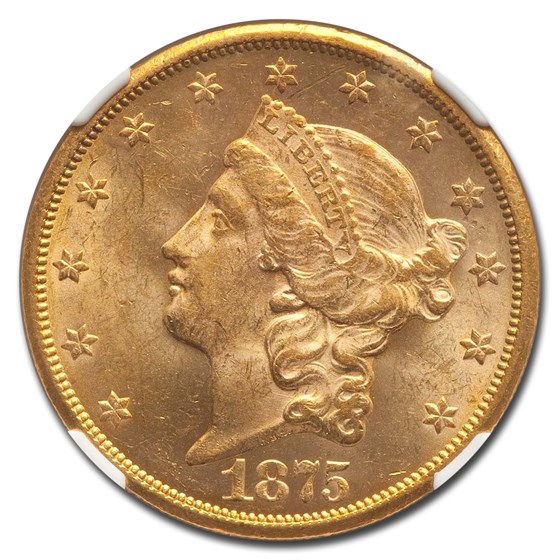 Buy 1875-CC $20 Liberty Gold Double Eagle MS-62+ NGC | APMEX