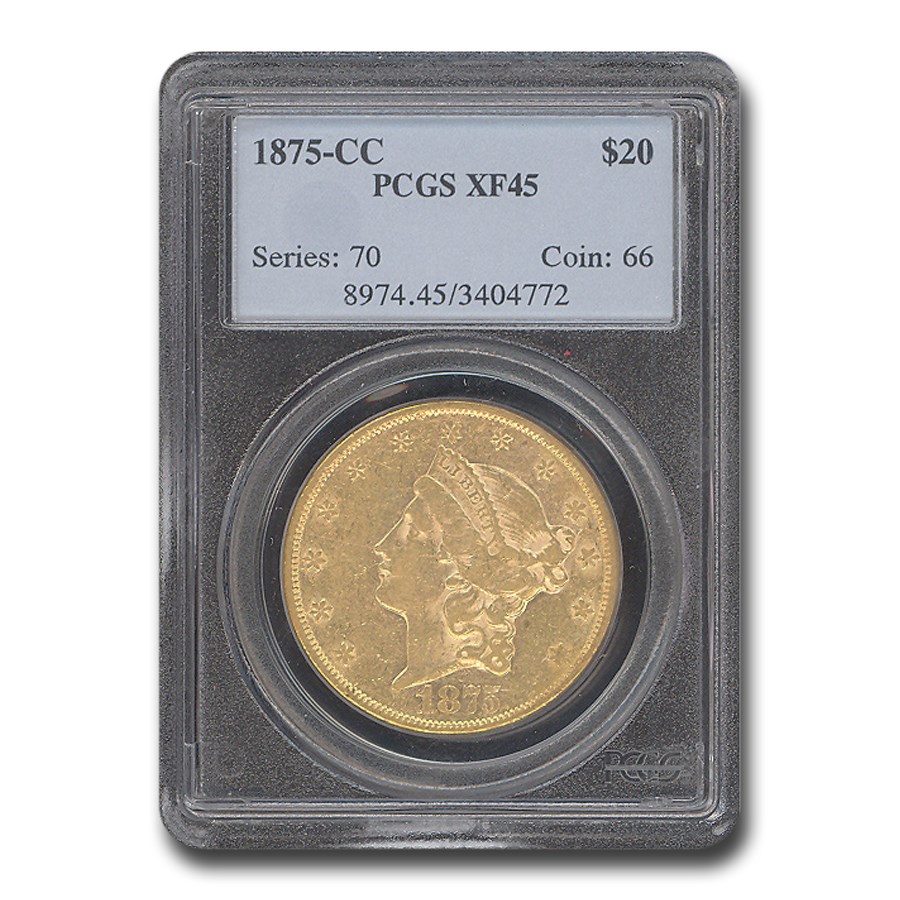 Buy 1875-CC $20 Liberty Gold Double Eagle XF-45 PCGS | APMEX