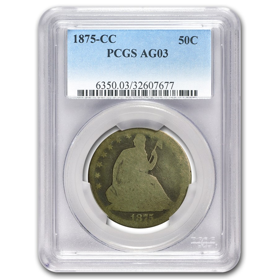 Buy 1875-CC Liberty Seated Half Dollar AG-03 PCGS | APMEX