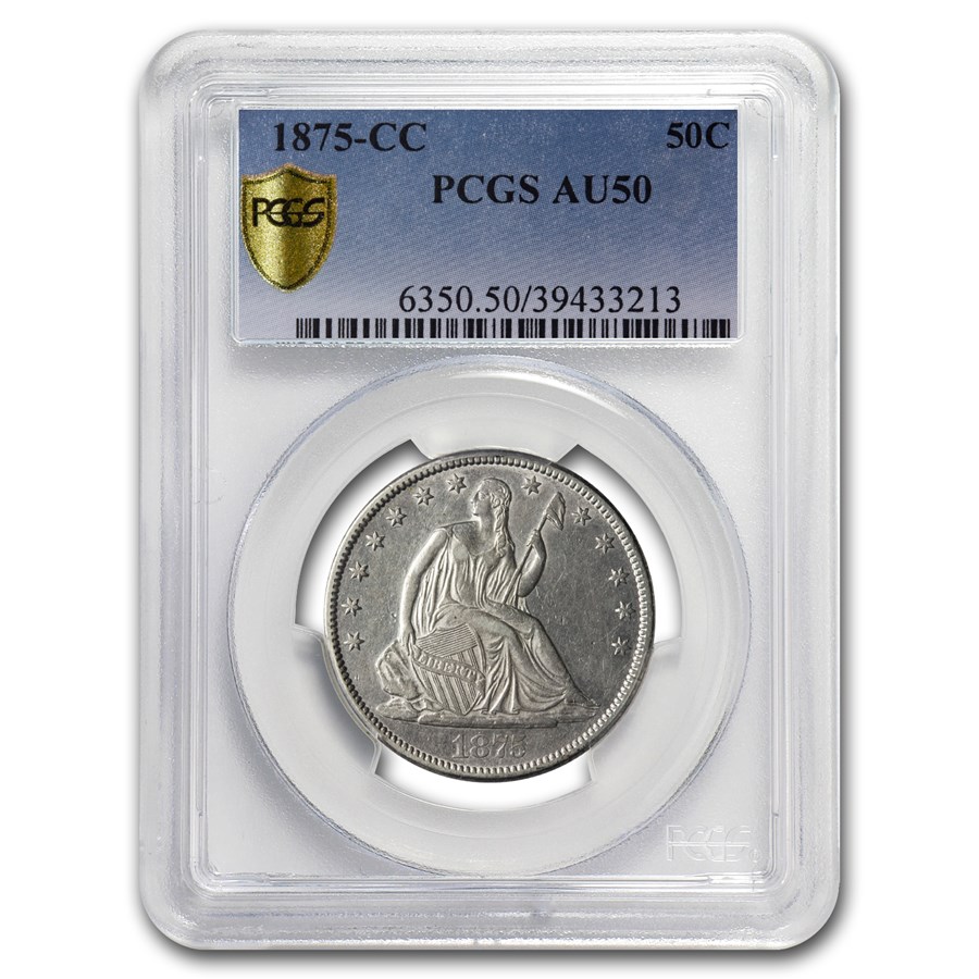 Buy 1875-CC Liberty Seated Half Dollar AU-50 PCGS | APMEX