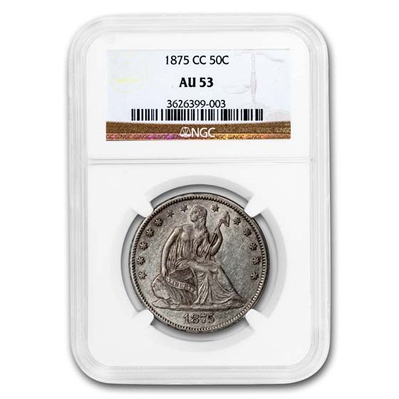 Buy 1875-CC Liberty Seated Half Dollar AU-53 NGC | APMEX