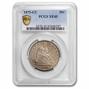 1875-CC Liberty Seated Half Dollar XF-45 PCGS