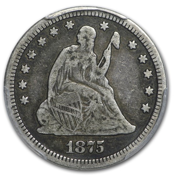 Buy 1875-CC Liberty Seated Quarter F-15 PCGS | APMEX
