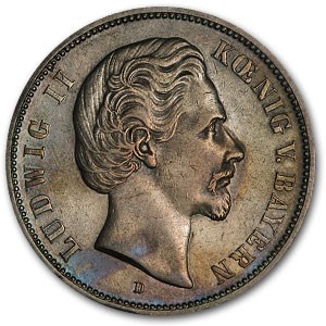Buy 1875-D Bavaria 5 Mark Ludwig II XF | APMEX