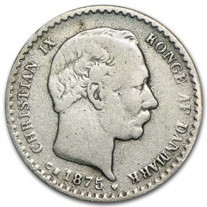 Buy 1875 Denmark Silver 10 Ore Fine | APMEX