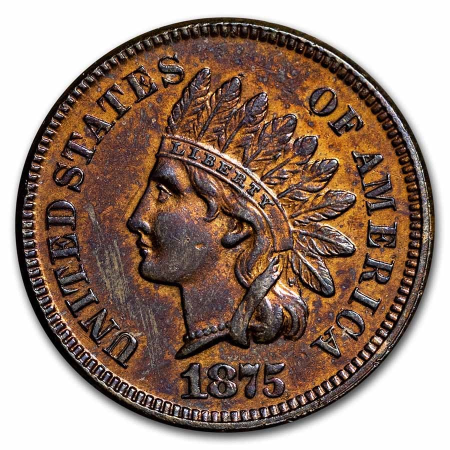 Buy 1875 Indian Head Cent AU Details (Cleaned) | APMEX