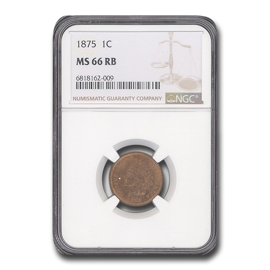 Buy 1875 Indian Head Cent MS-66 NGC (Red/Brown) | APMEX
