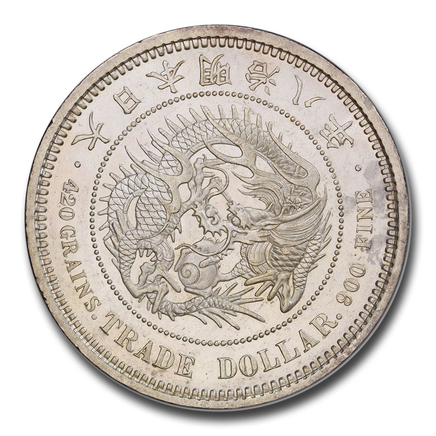 Buy 1875 Japan Silver Trade Dollar Meiji MS-62 PCGS | APMEX