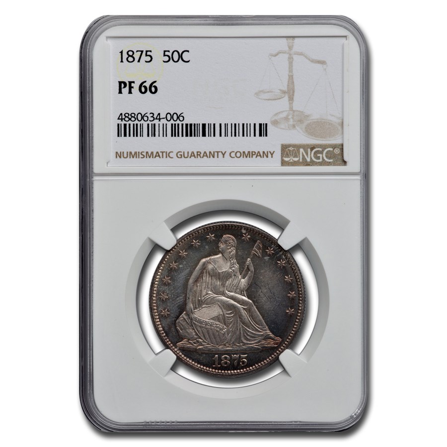 Buy 1875 Liberty Seated Half Dollar PF-66 NGC | APMEX