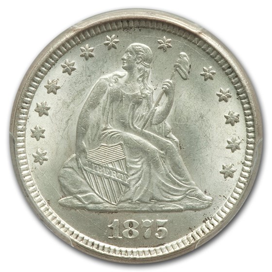Buy 1875 Liberty Seated Quarter MS-64 PCGS | APMEX
