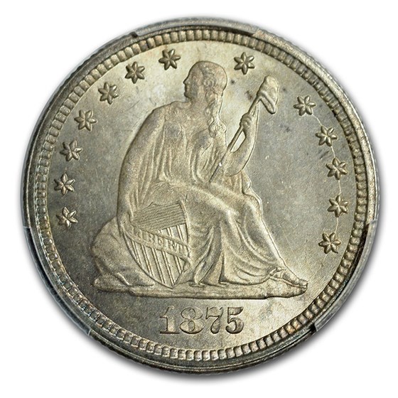 Buy 1875 Liberty Seated Quarter MS-66 PCGS | APMEX